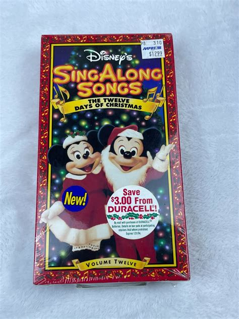 Disneys Sing Along Songs The Twelve Days Of Christmas Vhs 1997 For