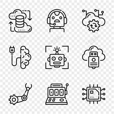 Ai 자동화 개요 아이콘 세트 Png 일러스트 무료 다운로드 Lovepik