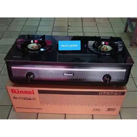 Jual Kompor Rinnai Kaca 2 Tungku RI 712 GA Black Kompor Gas Rinnai RI 712 GA Black Shopee