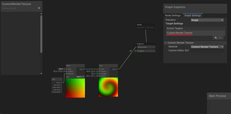 can you generate custom render texture with shadergraph r unity3d