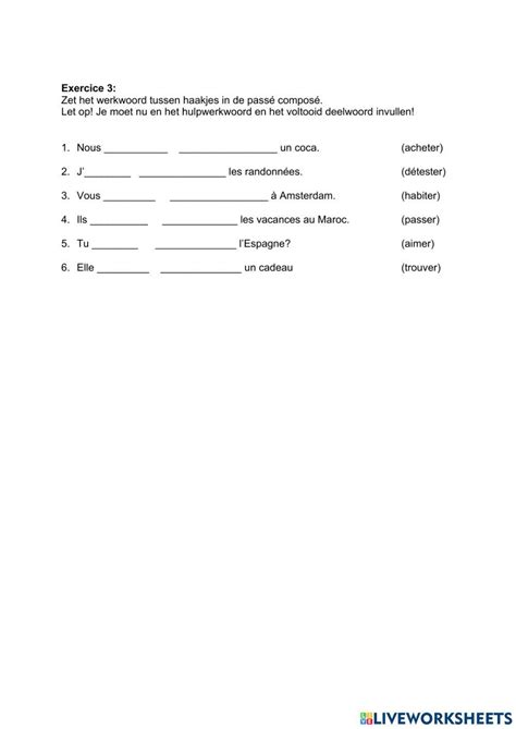 Le Passé Composé 987760 Irisyasmine Liveworksheets