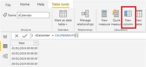 Power Bi How To Create An Automatic Calendar Table My Easy B I