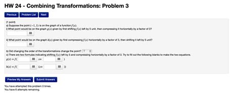 HW Combining Transformations Problem Chegg Com