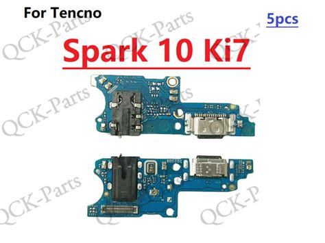 สำหรบ Tecno Spark 10 Pro Ki7ใหมเครองชารจไฟ USB แทนบอรดพอรตสาย