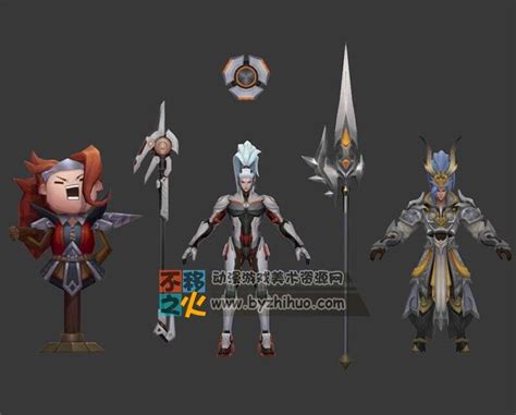王者荣耀 韩信 白龙吟 逐梦之影 3D模型 不移之火资源网