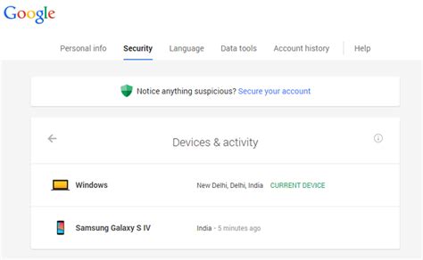 Google S Devices And Activity Dashboard A New Account Security Wizard