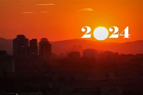 Premium Photo Happy New Year 2024 Text About Transition From 2023 To