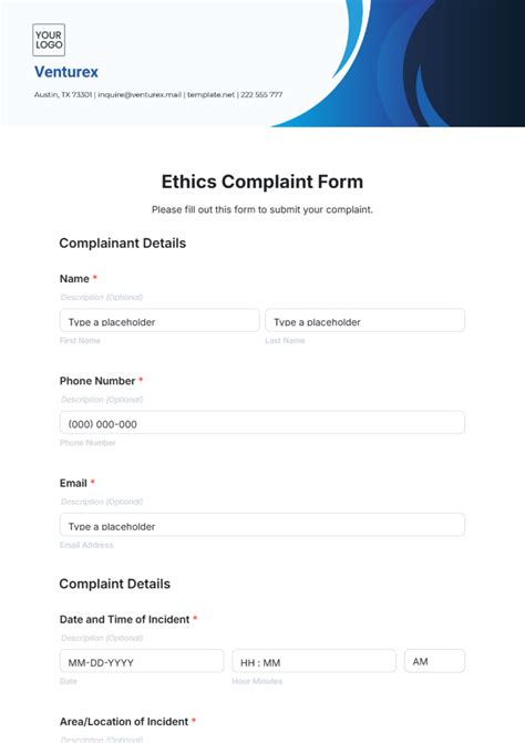 Free Product Complaint Form Template To Edit Online