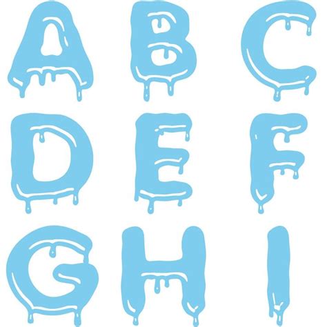 Ice Melting Font Clipart Png Svg Bundle Dripping Font Svg Dripping