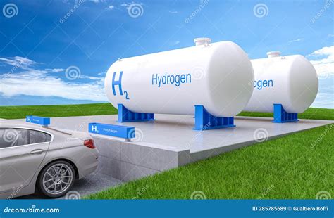 Hydrogen Cars Hydrogen Fuel Cell Electric Vehicles Blue Neon Modern