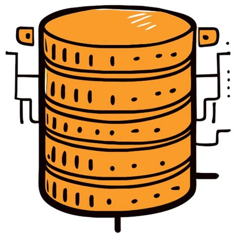 Premium Vector Black And Orange Table And Database Logo Icon Uneven Fill