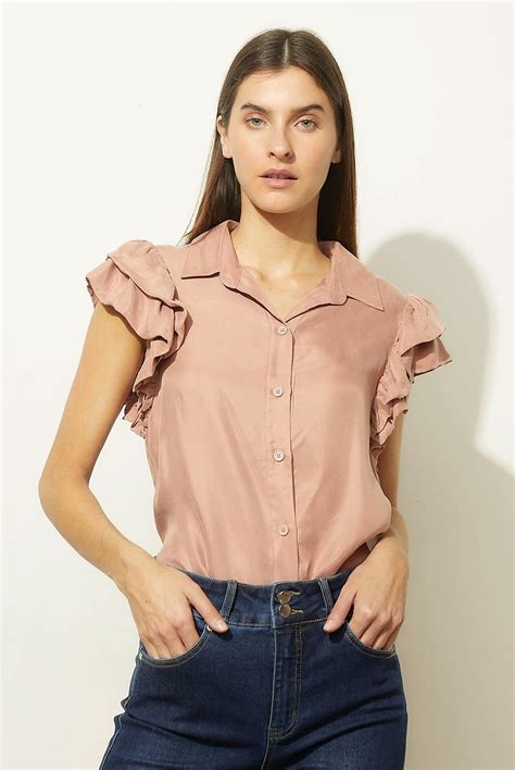 Basement Blusa Manga Corta Mujer Basement