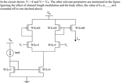 In The Circuit Shown V And V Vdd The Other Relevant Paramete