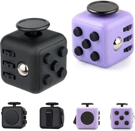 Zishan 2 Pcs Fidget Cube Figet Cube Fidget Toy Cube Infinity Cube