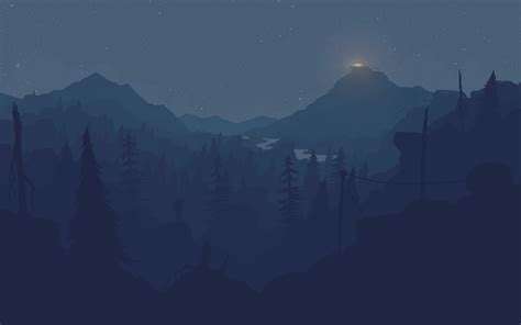 Fondos De Pantalla Firewatch Oscuro Noche Minimalismo Videojuego 2d4