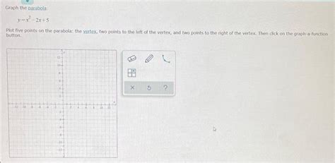 Solved Plot Five Points On The Parabola The Vertex Two