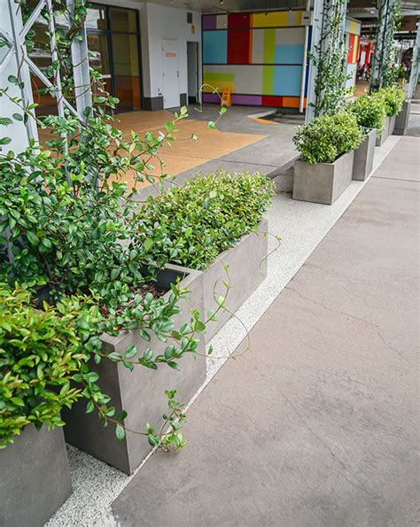 Designing With Rectangular Trough Planters Sigma Planters Iota