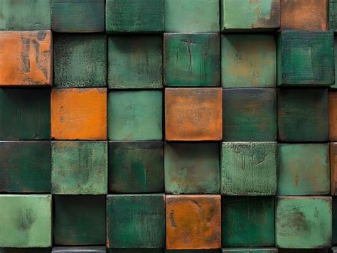 Abstract D Color Blocks Multicolored Cube Matrix Premium Ai