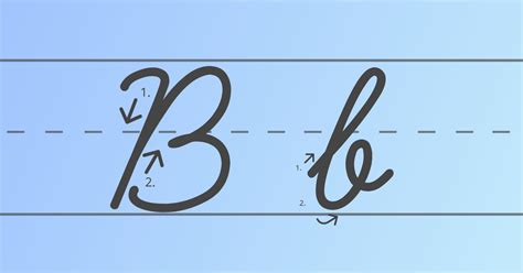 How To Write A Cursive B [printable B In Cursive Worksheet]