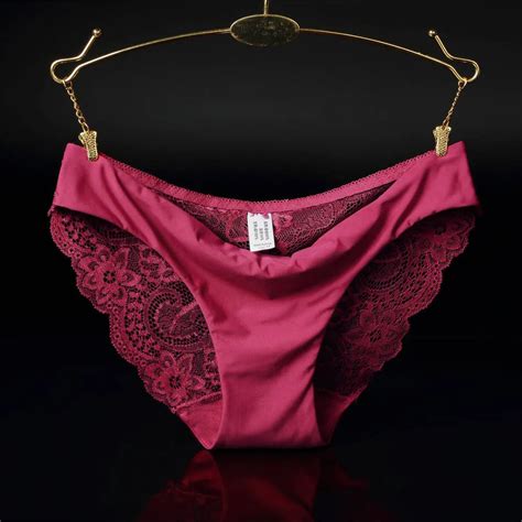 Buy Women Low Waist Lace Panties Seamless Cotton Panty Hollow Briefs Underwear