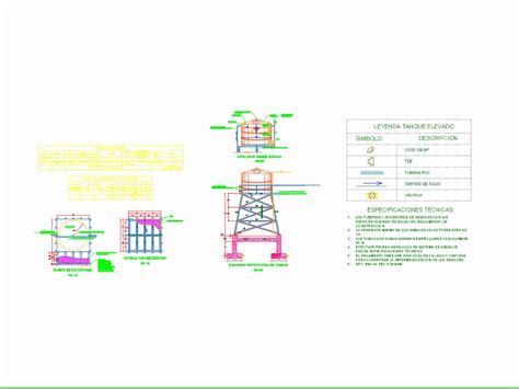 Tanque Elevado En Autocad Descargar Cad 129 Mb Bibliocad