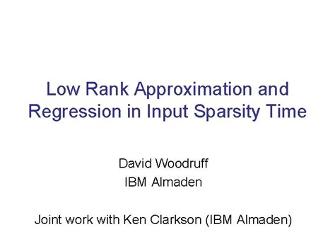 low rank approximation and regression in input sparsity