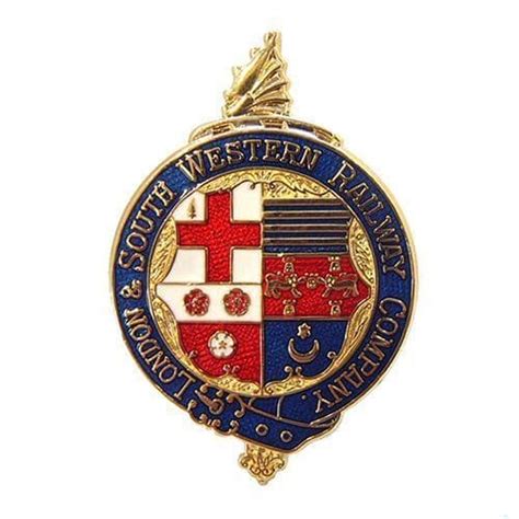 London And South Western Railway Lswr Coat Of Arms Collectors Badge