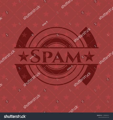 Spam Badge Red Background Stock Vector Royalty Free 1130809814 Shutterstock