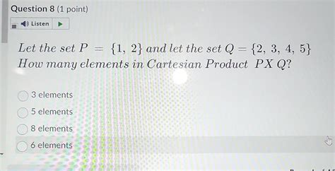 Solved Let The Set P {1 2} And Let The Set Q {2 3 4 5} How