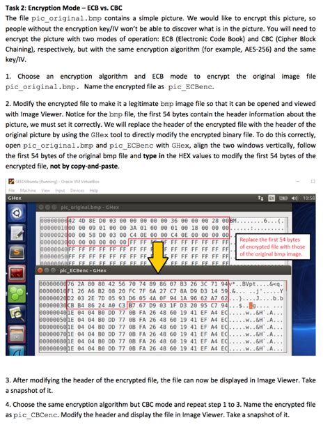 Solved Task 2 Encryption Mode ECB Vs CBC The File Chegg Com