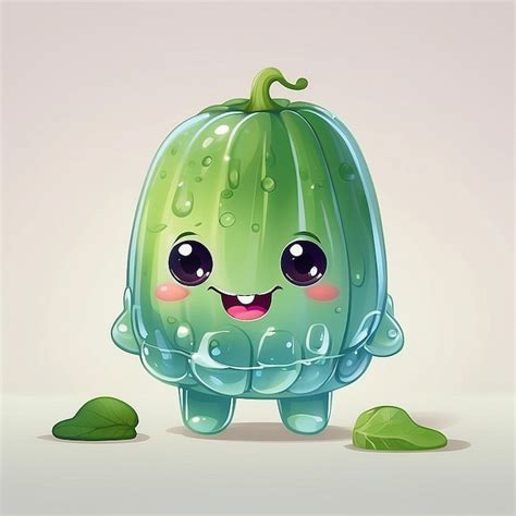 Premium Photo 3d Cute Cucumber Character