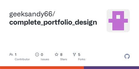 Issues · Geeksandy66 Complete Portfolio Design · Github