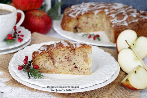 ciasto z jabłkami i cynamonem bez miksera Domowy Smak Jedzenia pl