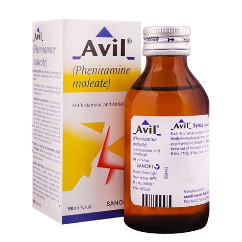 Avil Pheniramine 90ml Syrup By Sanofi Online In Pakistan Medicine For Allergies My Vitamin