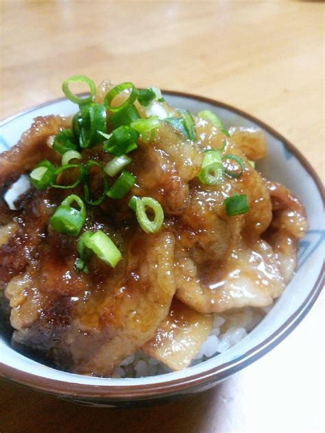うちの豚丼♡豚バラとにんにくが旨旨～ By Sunsunよっぴい Receta Recetas De Comida Asiática