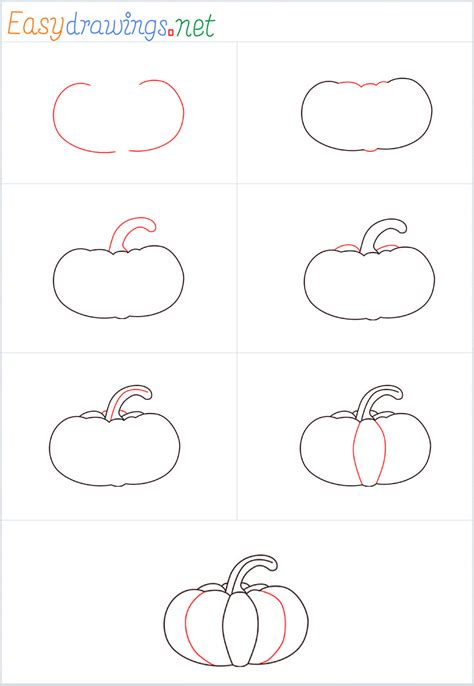 How To Draw A Pumpkin Step By Step Easy Phase