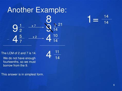 ppt subtracting mixed numbers powerpoint presentation free download