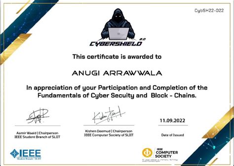 Anugi Arrawwala On Linkedin Cybershield Ieee Cybersecurity