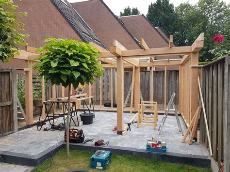Douglas Overkapping Met Schuurtje 4 00x 5 00 Mtr Met EPDM Dakbedekking