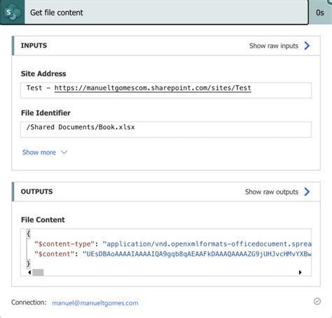 Power Automate SharePoint Get File Contents Action