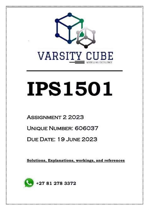 Eng1502 Assignment 1 Answers 2024 Distinction Guaranteed Ips1501