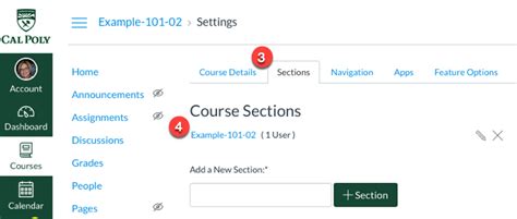 Merging Sections Canvas Support Cal Poly San Luis Obispo
