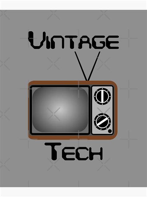 Vintage Tech Tv Old Retro Technology Poster By Vintagetc Redbubble