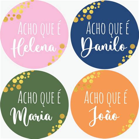 Adesivo Chá Revelação Personalizado cm Unidades Acho