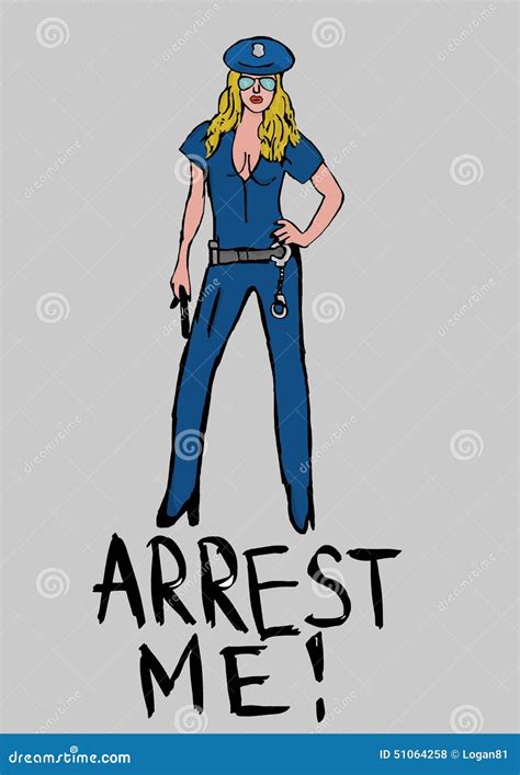 Police Woman Stock Illustration Illustration Of Comic 51064258