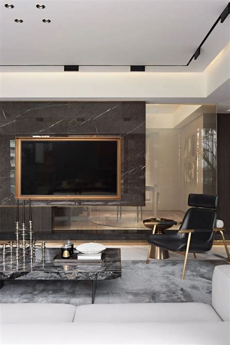 矩阵纵横 158极简大平层演绎意式轻奢美学 建e网设计案例 Room Living room Home decor
