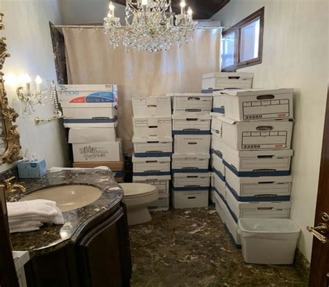 Photos From Trump Indictment Show Boxes Of Classified Documents Stored
