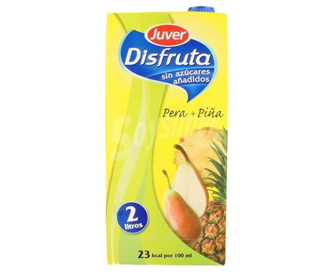 Juver Disfruta Néctar Pera Y Piña Sin Azúcar Brik 2 L