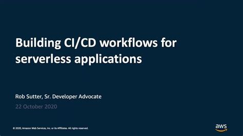 Building Ci Cd Workflows For Serverless Applications Aws Online Tech