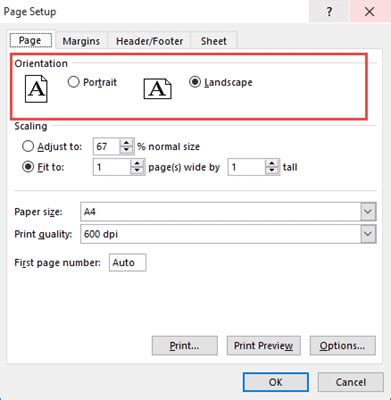 How To Change Page Orientation In Excel For Printing